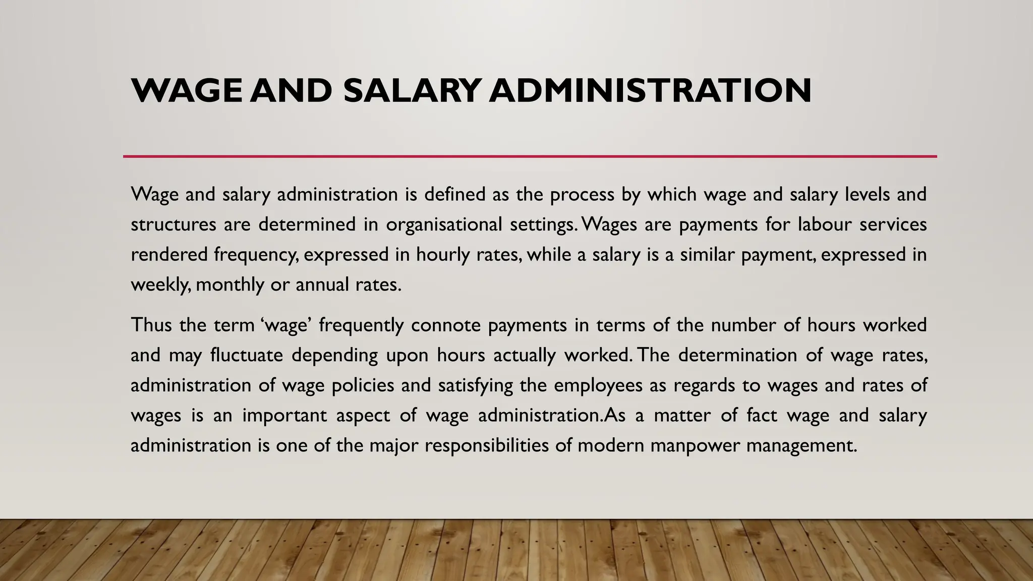 Wage and Salary Administration powerpoint | PPT