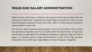Wage and Salary Administration powerpoint | PPTX