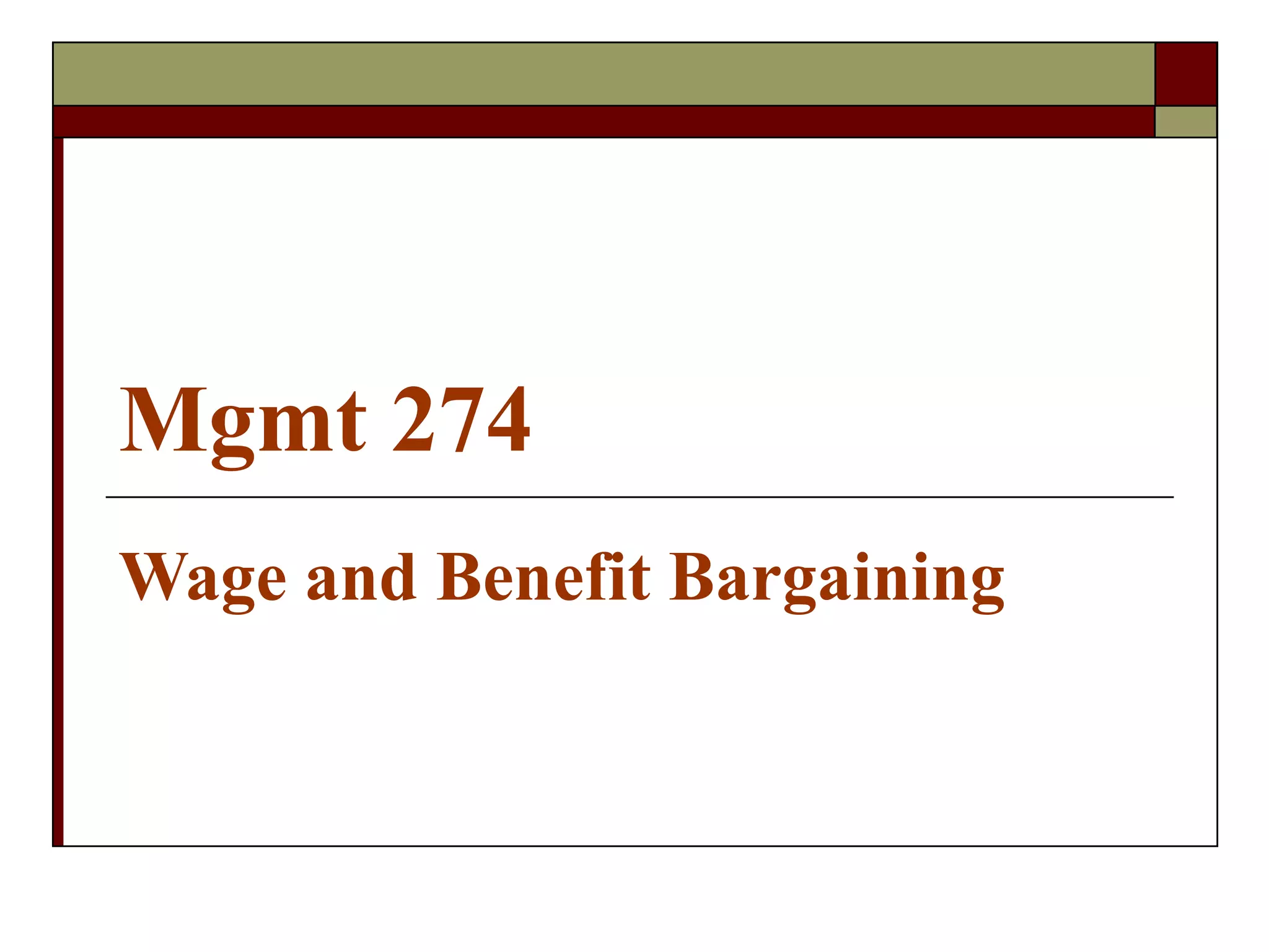 Wage & benefit issues | PPT