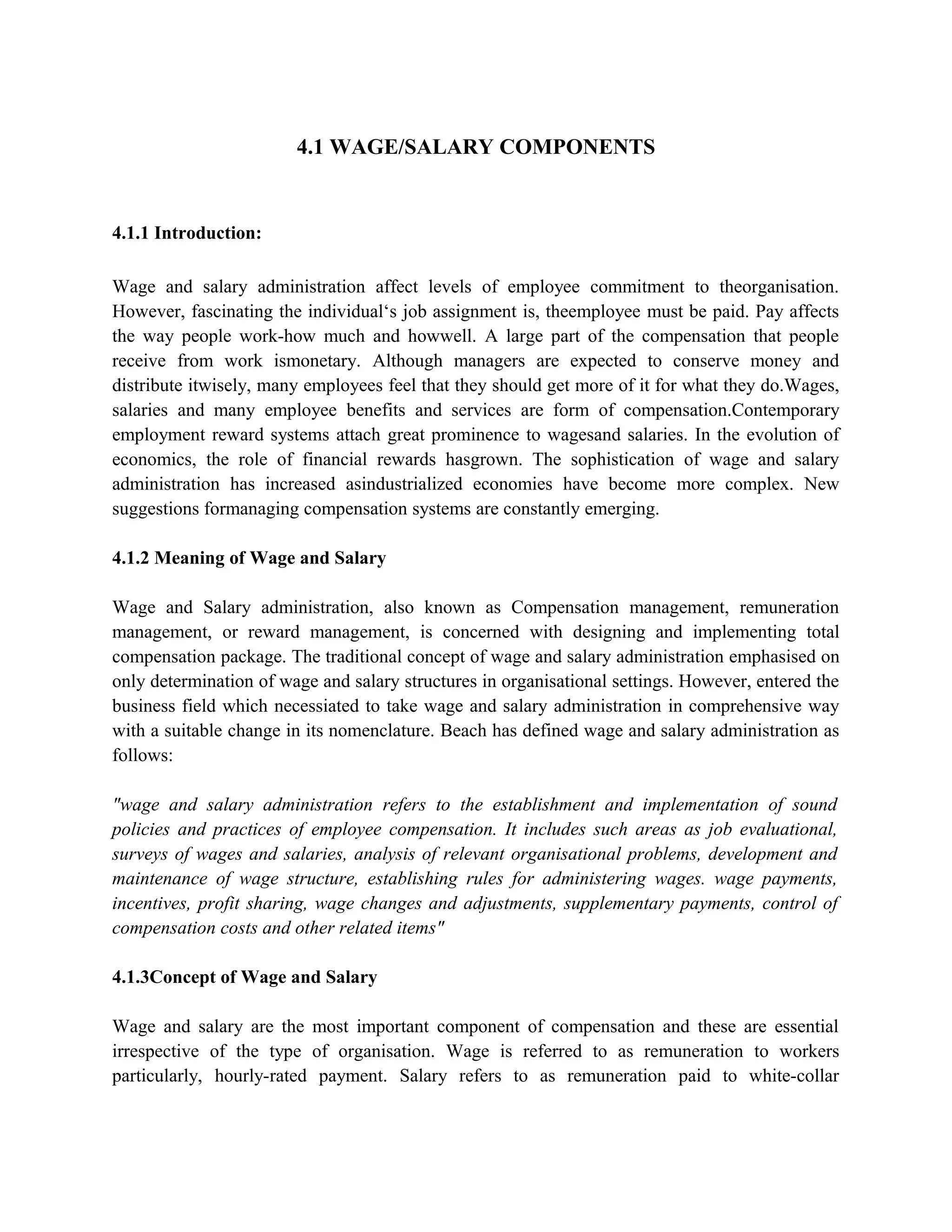 Wage components | DOC