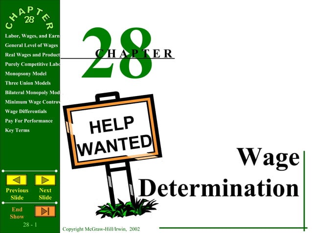 Wage determination | PPT | Business | Business and Finance