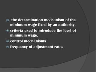 Wage determination and government intervention on private sectors | PPTX