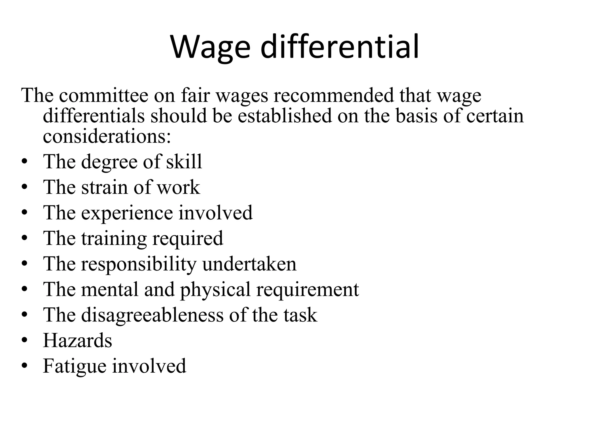 Wage differential | PPTX