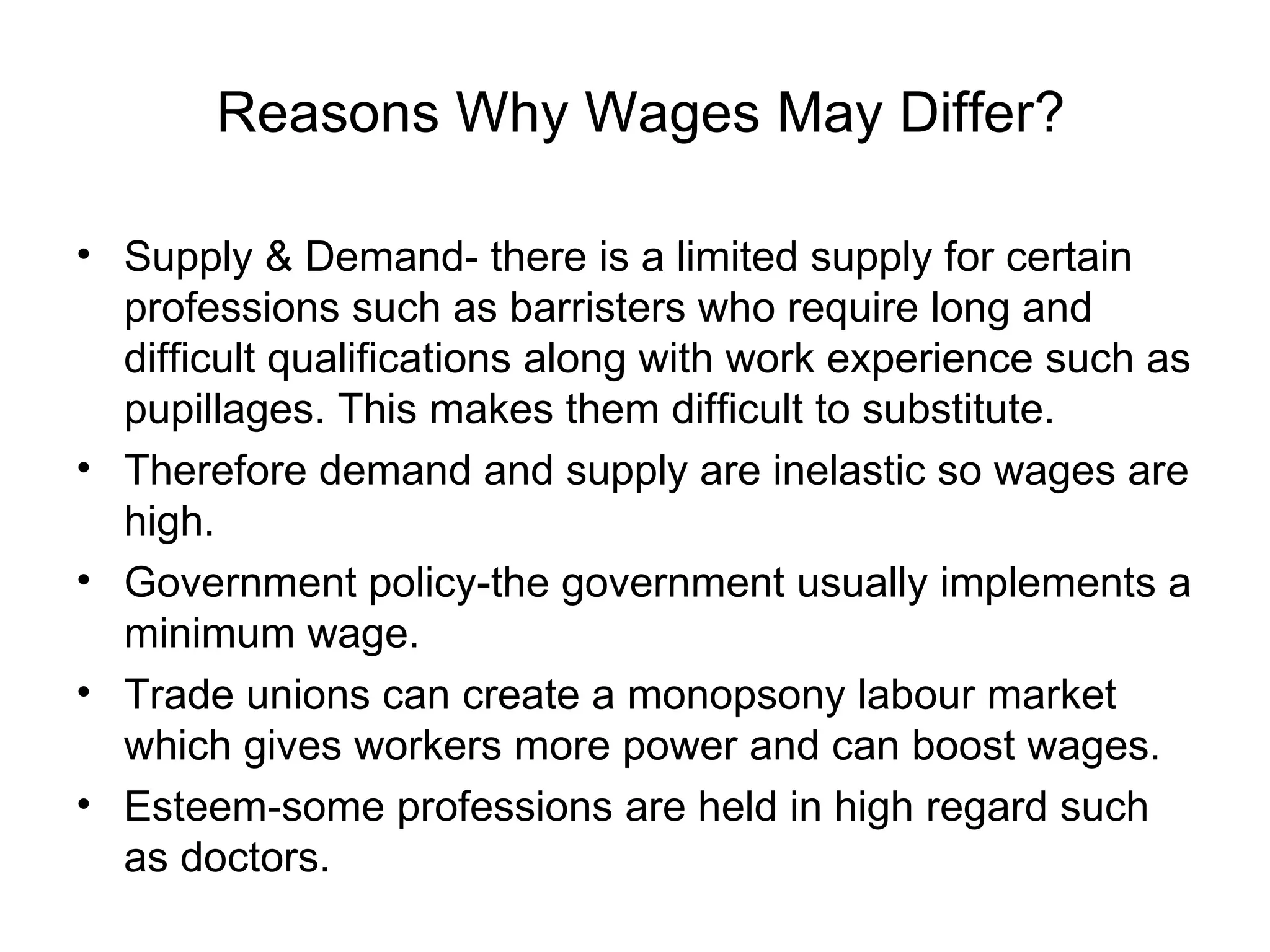 Wage Differentials | PPT