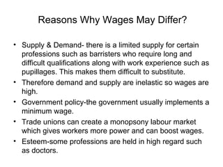 Wage Differentials | PPT