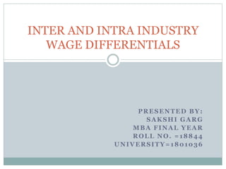 Wage differentials (compensating differentials) | PPTX