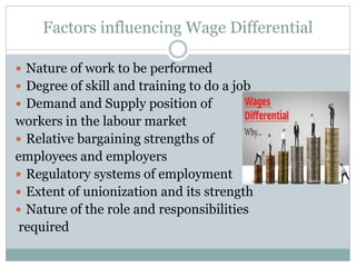 Wage differentials (compensating differentials) | PPTX