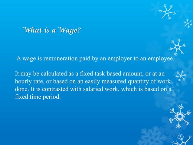 Wage, importance and Fair Wages | PPTX