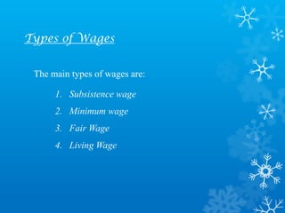 Wage, importance and Fair Wages | PPTX