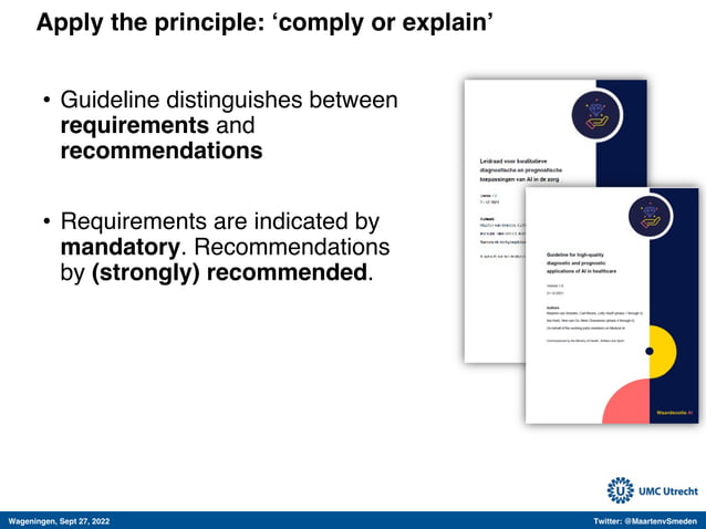 Guideline for high-quality diagnostic and prognostic applications of AI in healthcare | PPT