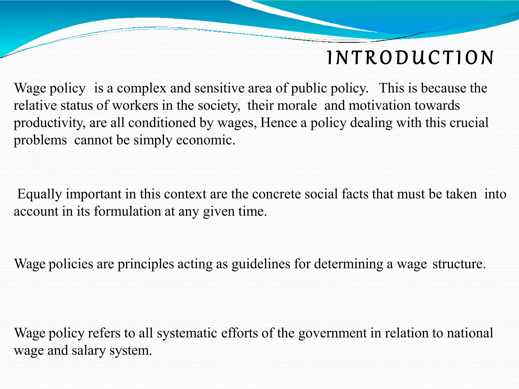 Wage policy | PPTX