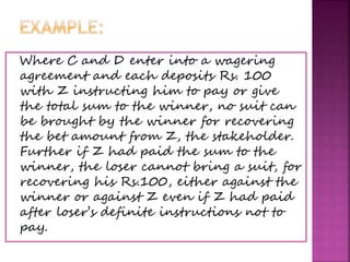 Wagering agreements | PPTX