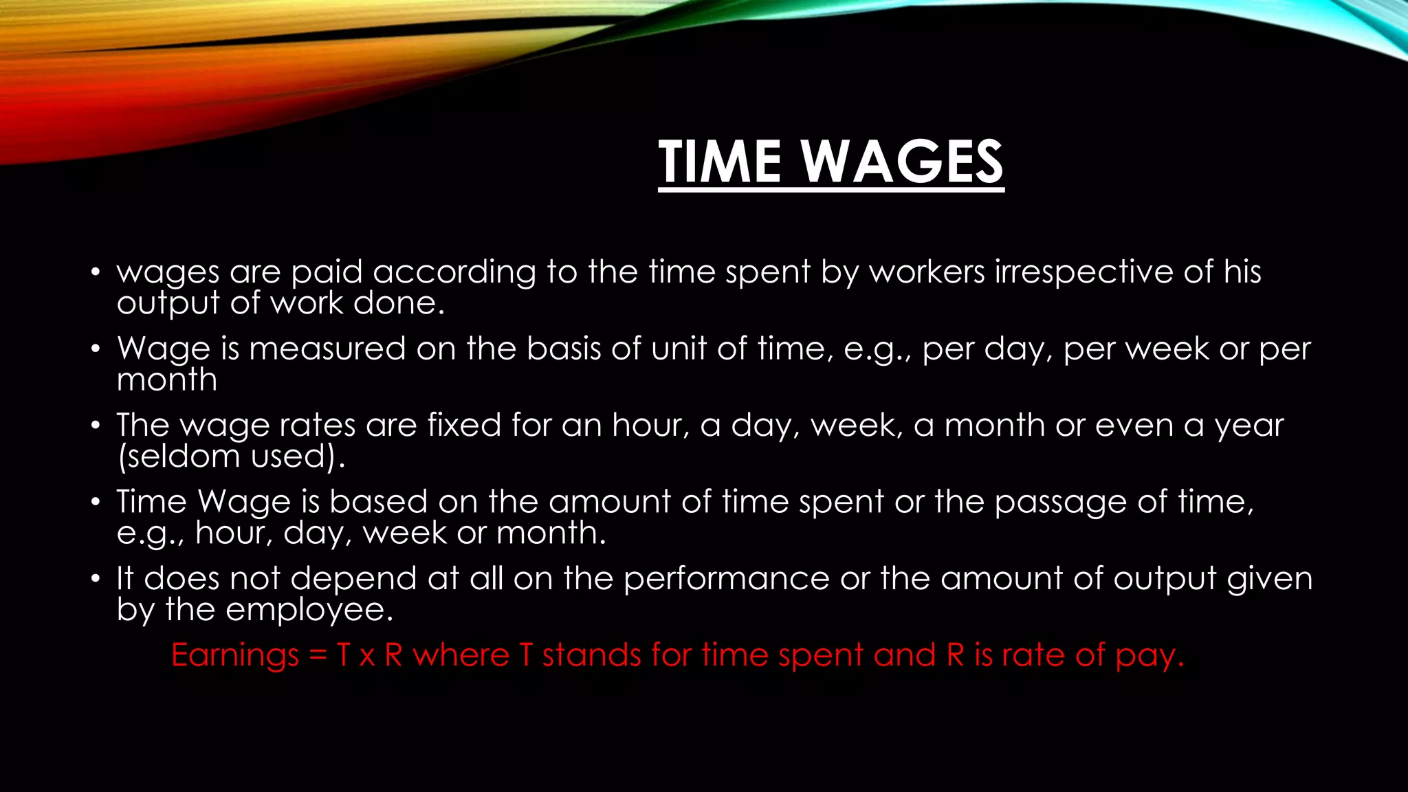 Wages meaning & its types | PDF