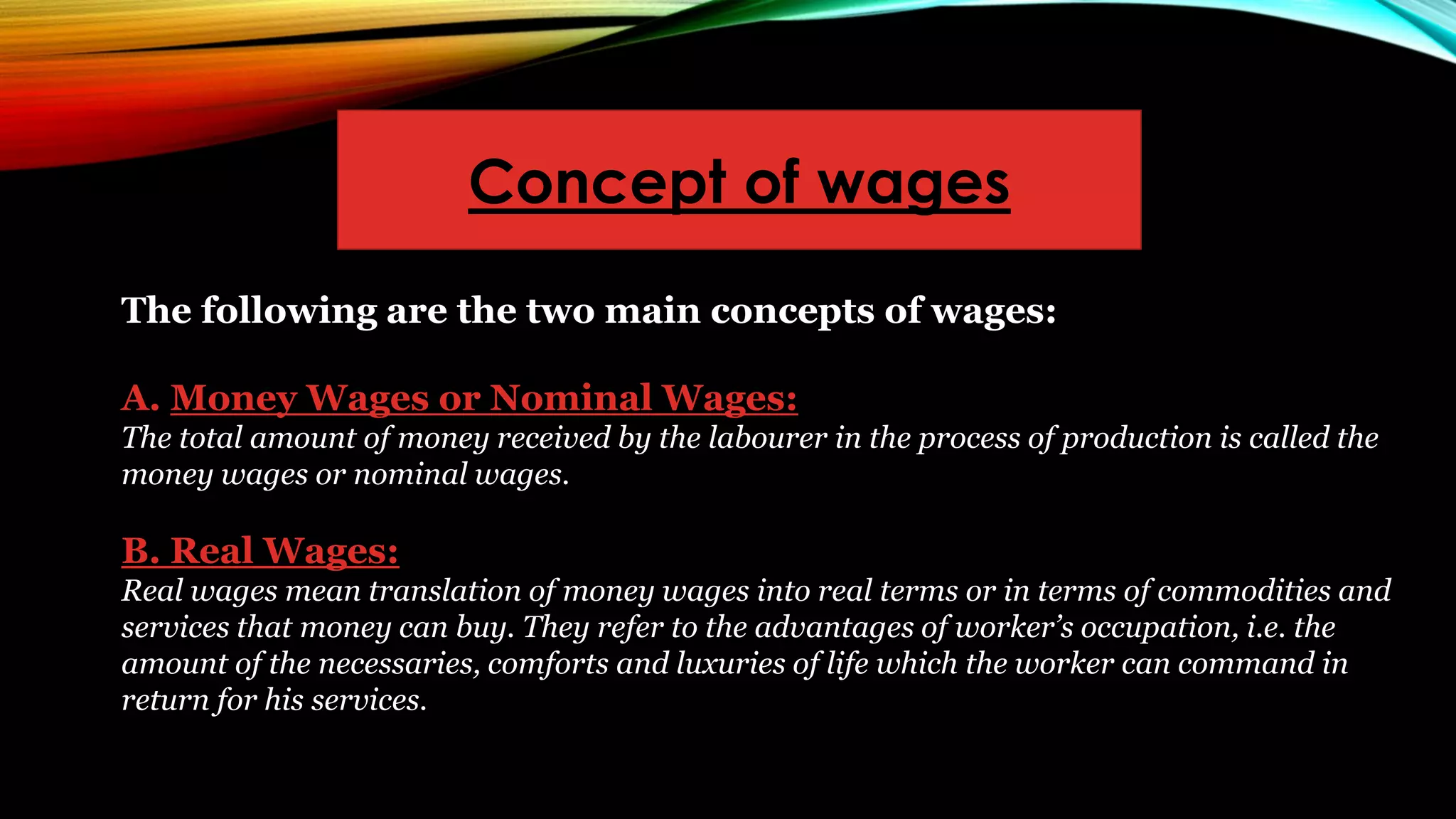 Wages meaning & its types | PDF