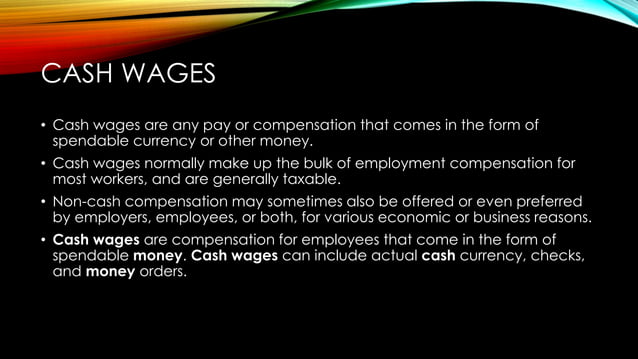 Wages meaning & its types | PDF