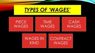 Wages meaning & its types | PDF