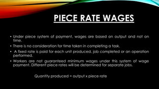 Wages meaning & its types | PDF