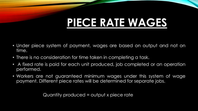 Wages meaning & its types | PDF