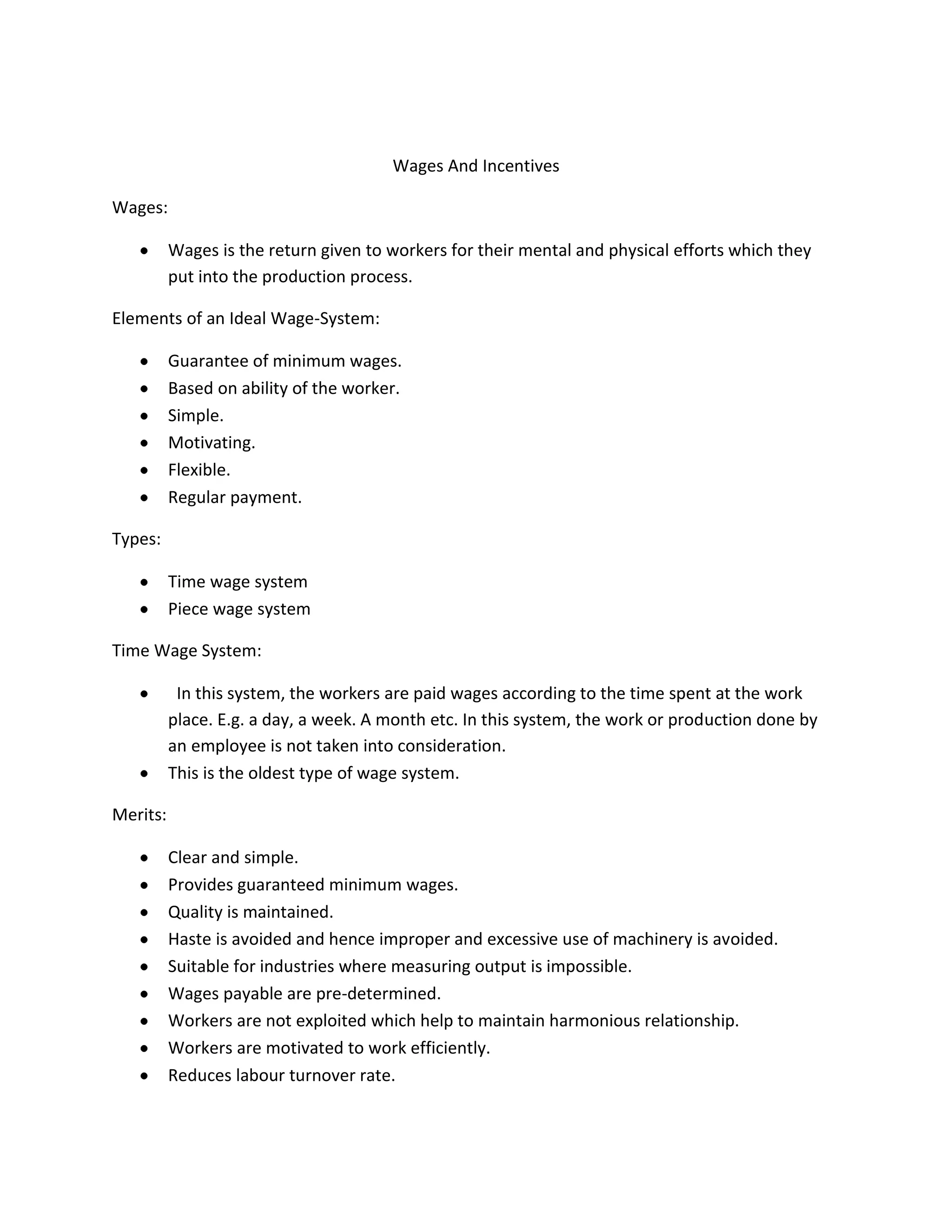 Wages and incentives | DOCX