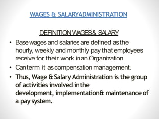 Wages and salary PPT | PPTX