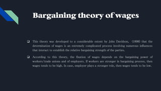 Wage theories & Wage differentials | PPTX