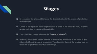 Wage theories & Wage differentials | PPTX