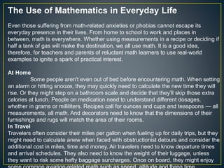 The Use of Mathematics in Everyday Life | Our Everyday Life Waghmare DM ...