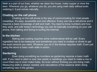 The Use of Mathematics in Everyday Life | Our Everyday Life Waghmare DM ...