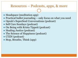 Building Self and Collective Care into Community Engaged Work Workshop ...