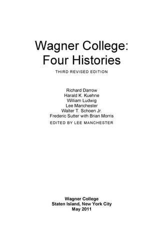 Wagner College: Four Histories | PDF