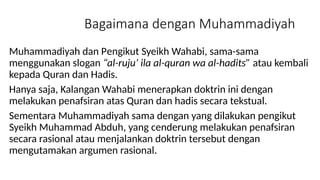 ANTARA ORGANISASI MUHAMMADIYAH DAN WAHABI | PPTX