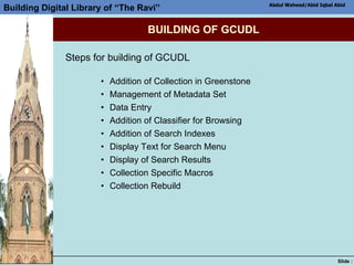 Building Digital Library of “The Ravi” with Greenstone at GC University ...