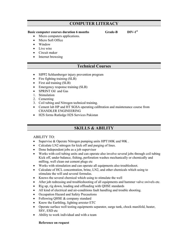 Waheed cv | PDF | Resume Writing and Advice | Job Search