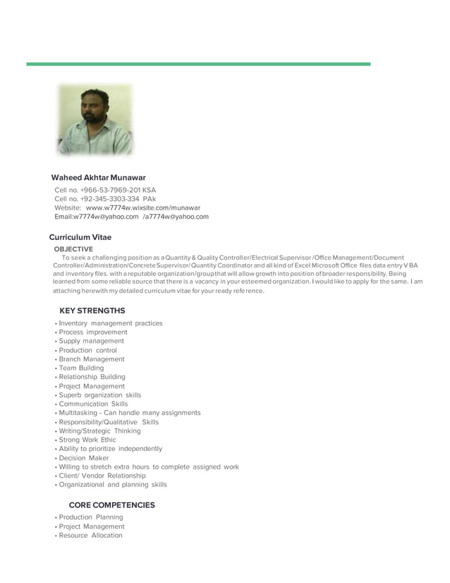 Waheed cv | DOCX