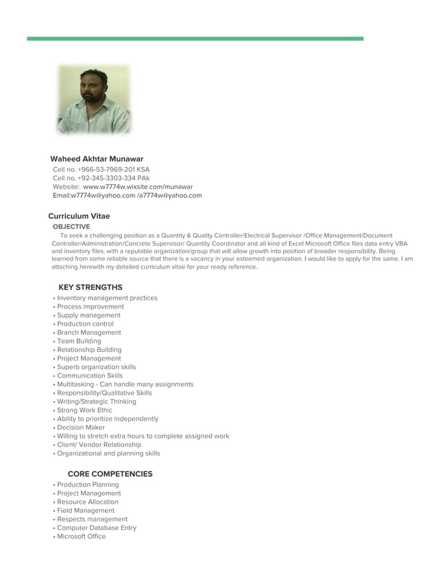 Waheed cv | PDF