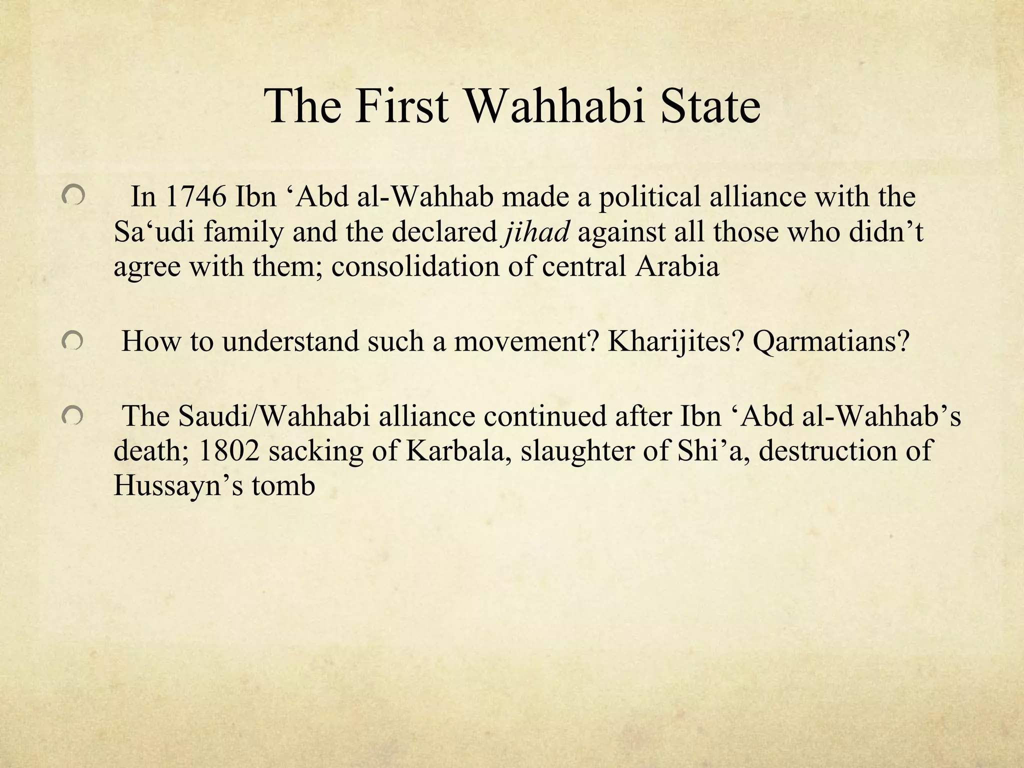 Wahhabism and salafism | PPT
