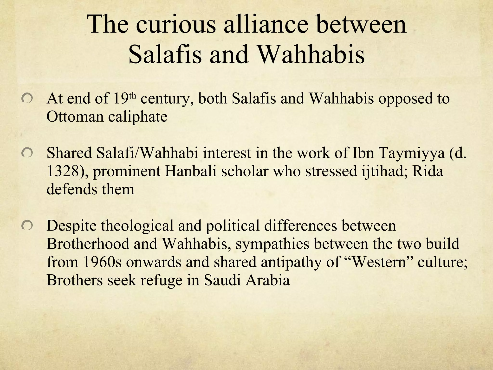 Wahhabism and salafism | PPT