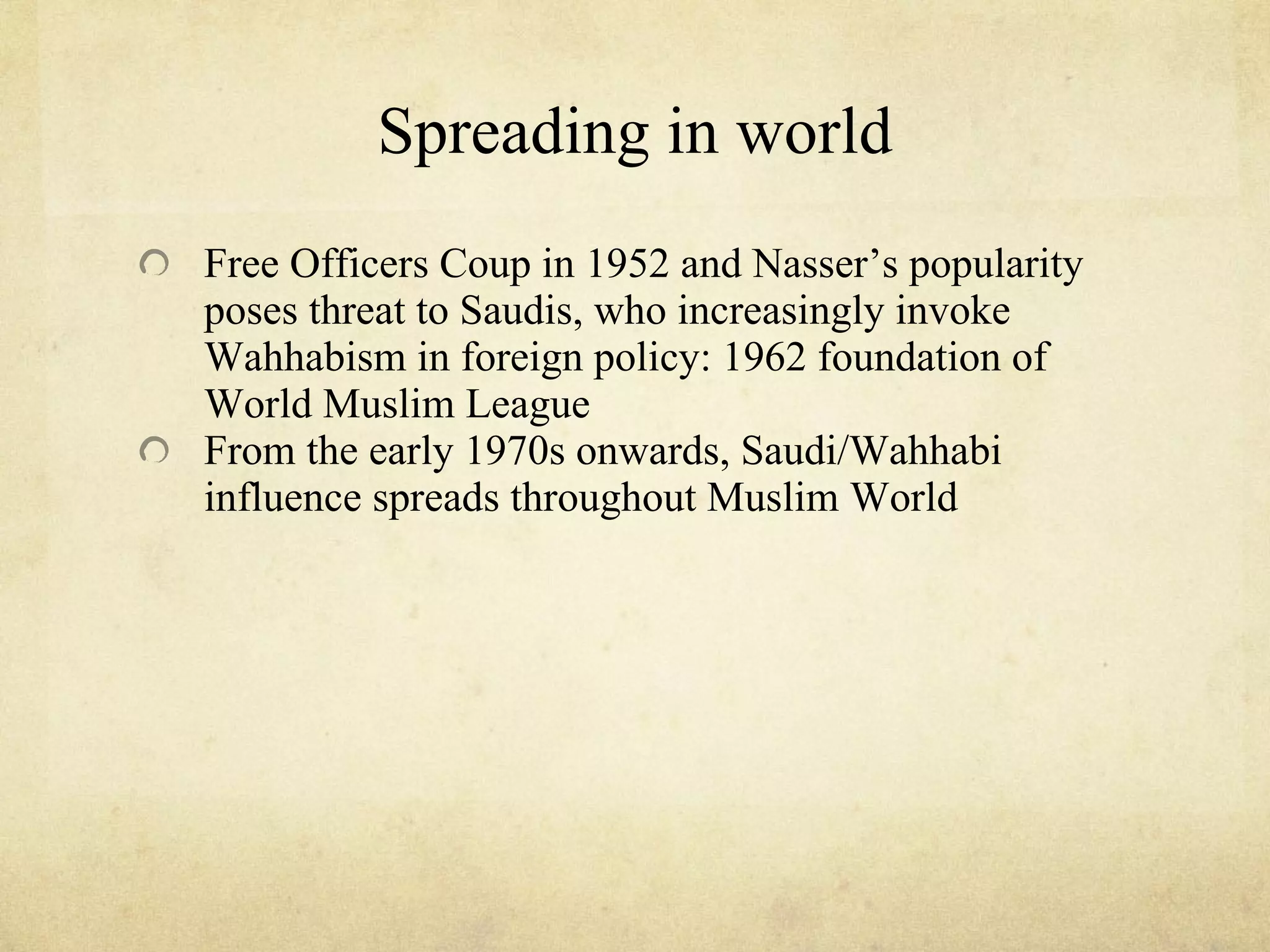 Wahhabism and salafism | PPT