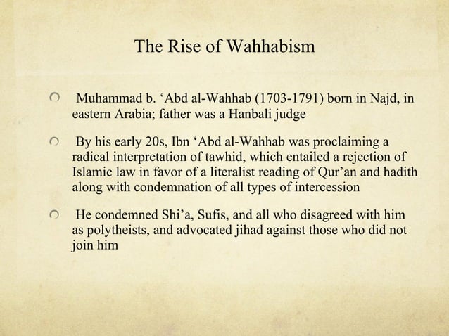 Wahhabism and salafism | PPT