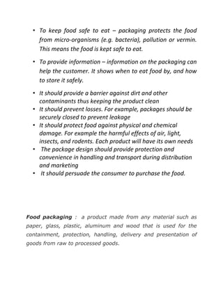 Food Packaging | PDF
