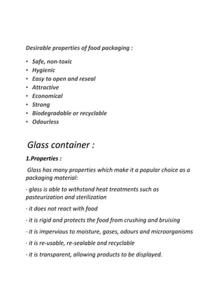 Food Packaging | PDF