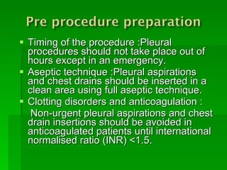pleural procedures and thoracic ultrasound BTS 2010 guidelines | PPT