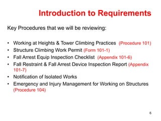 Working at Height induction slides (Requriement of the WAH) | PPT