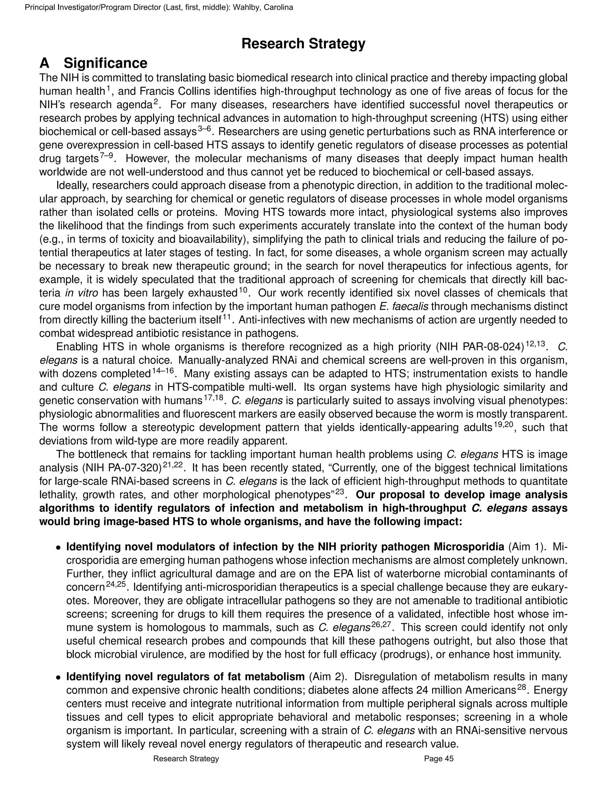 Specific Aims NIH Sample Grant Proposal | PDF