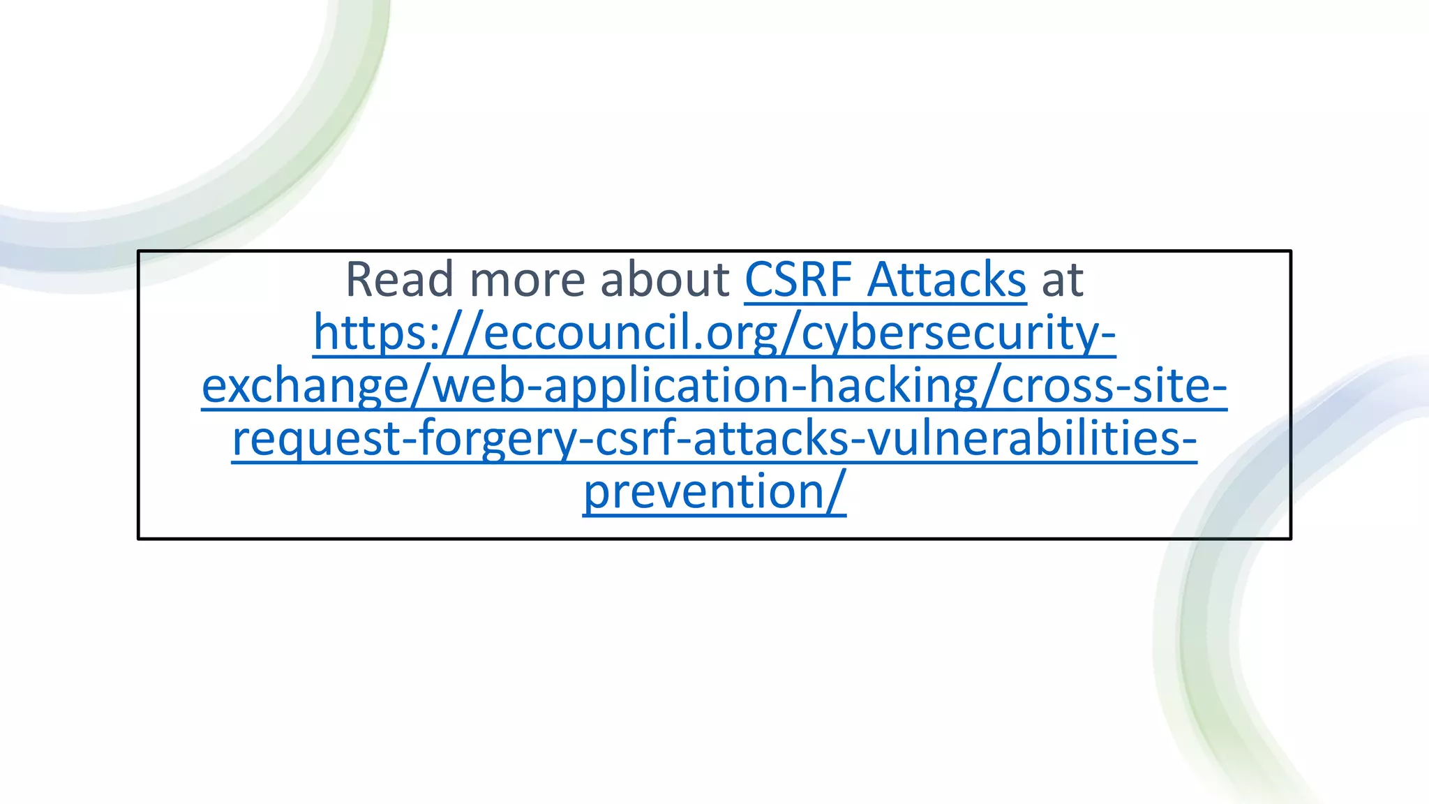 WAHS-CSRF Attacks | PPT