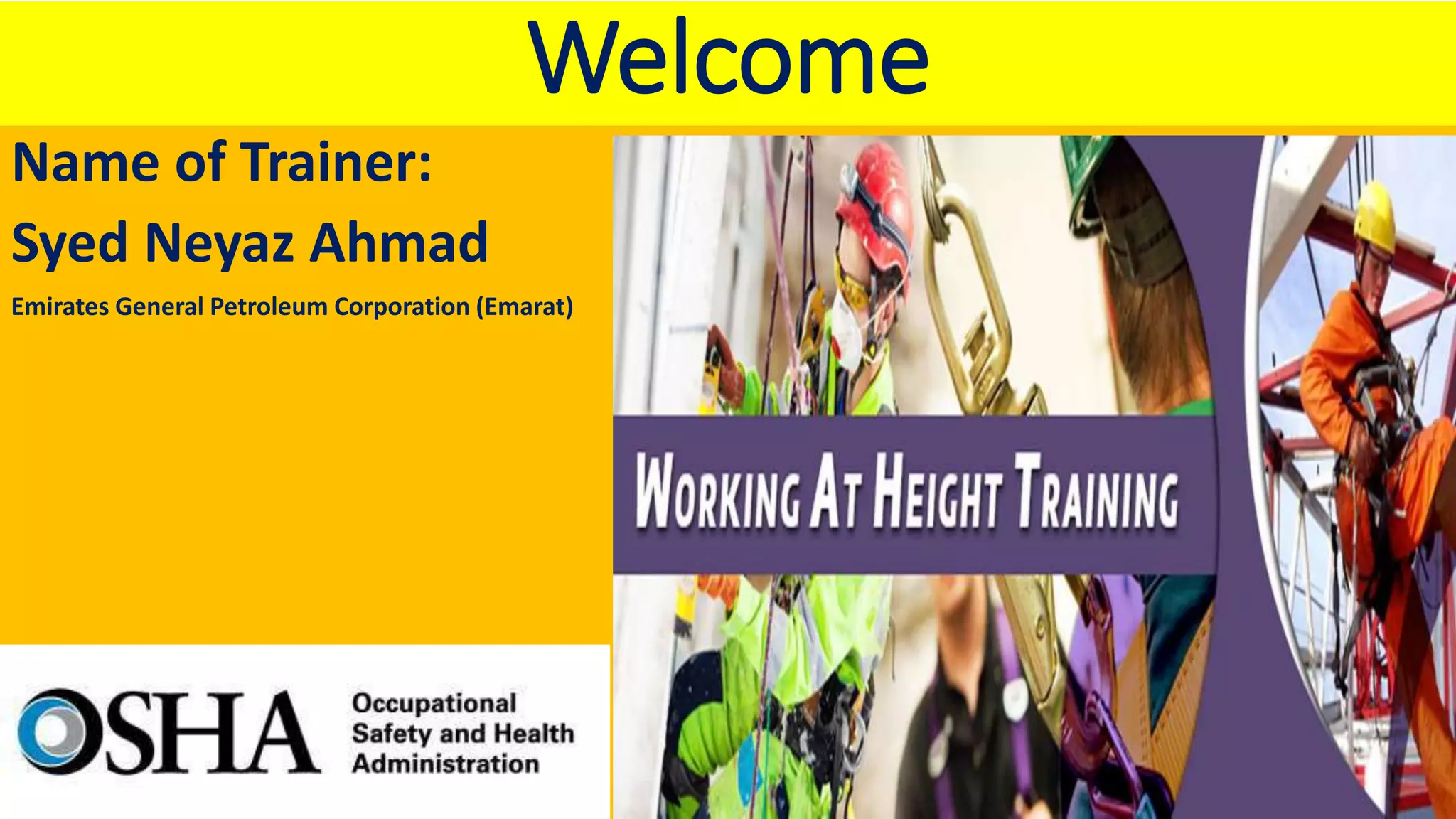 Work at Height Awareness | PPTX