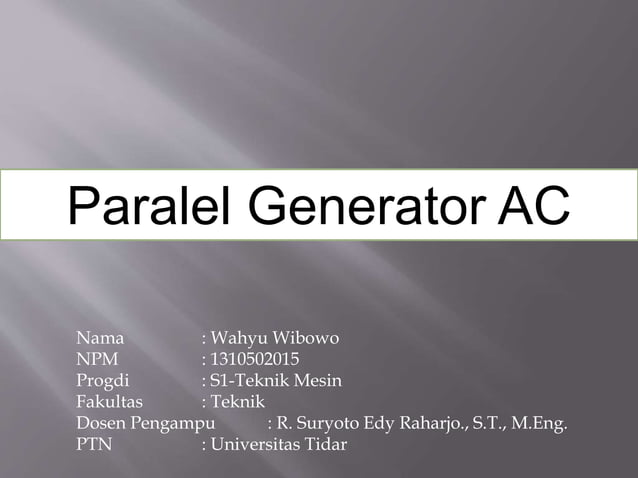 Wahyu wibowo tugas_teknik_tenaga_listrik_paralel_generator_ac | PPTX