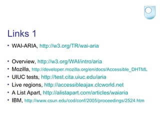 Accessible Rich Internet Applications for the OU | PPT