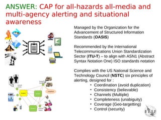 Introduction to Operationalizing the Common Alerting Protocol (ITU-T X.1303) Standard | PDF