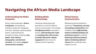 Science Communication and the Media..... | PPTX